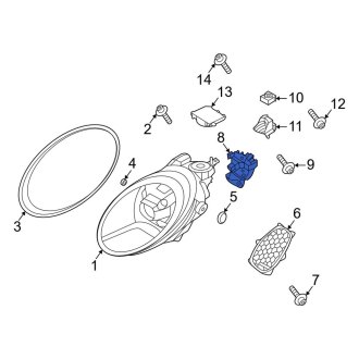 Porsche Headlight Components | Brackets, Adapters, Retainers — CARiD.com