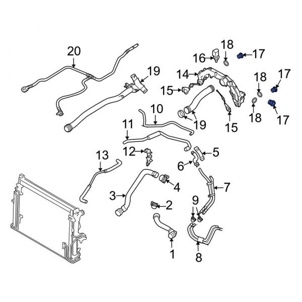 Porsche OE 90021900401 - Radiator Drain Plug