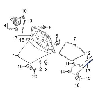 Porsche Cayenne Hood Release Cables & Handles — CARiD.com