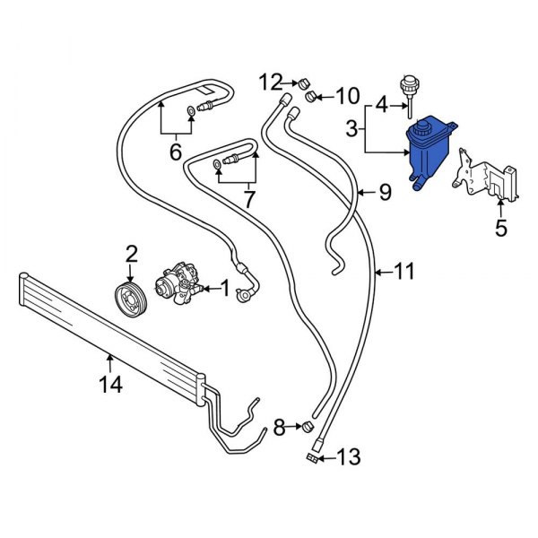 Porsche OE 95531401520 - Power Steering Reservoir