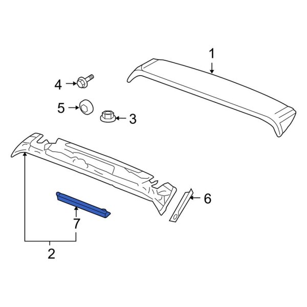 Porsche OE 95563105002 - Rear Center High Mount Stop Light