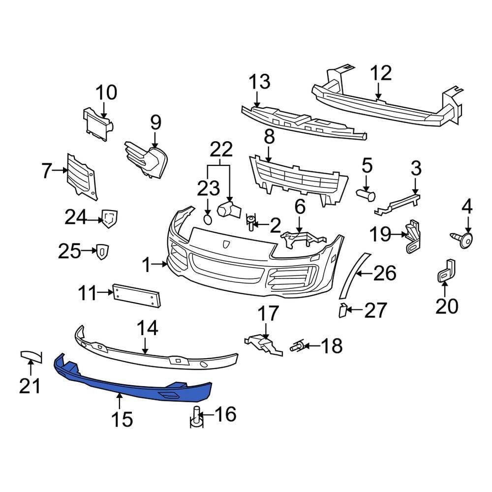 Porsche OE 95550551310 - Front Lower Spoiler