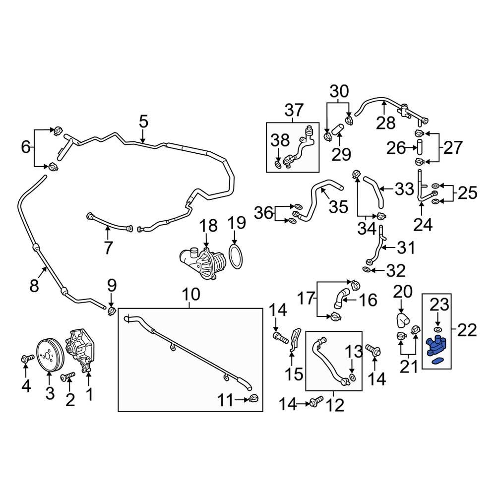 Porsche OE 95810650602 - Engine Coolant Outlet Flange