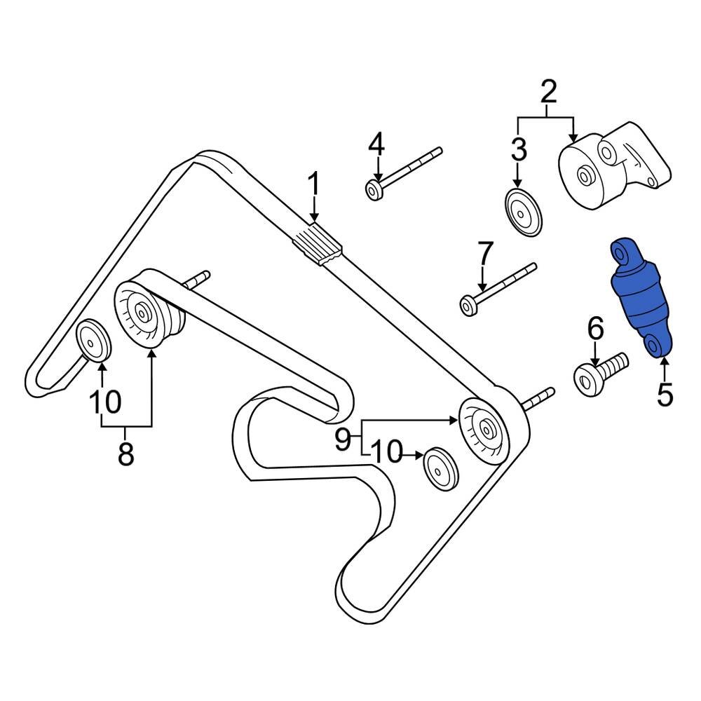 Porsche OE 94810226121 - Accessory Drive Belt Tensioner