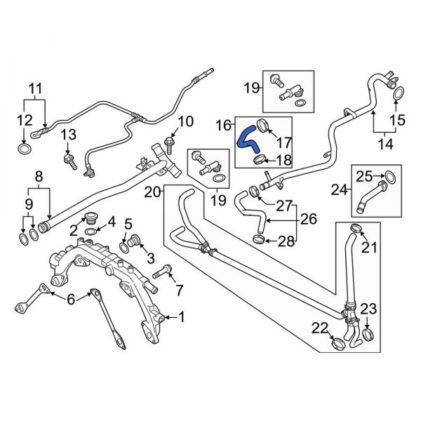 Porsche OE 94810635506 - Engine Coolant Overflow Hose