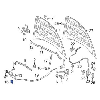 Porsche Cayenne Hood Release Cables & Handles — CARiD.com