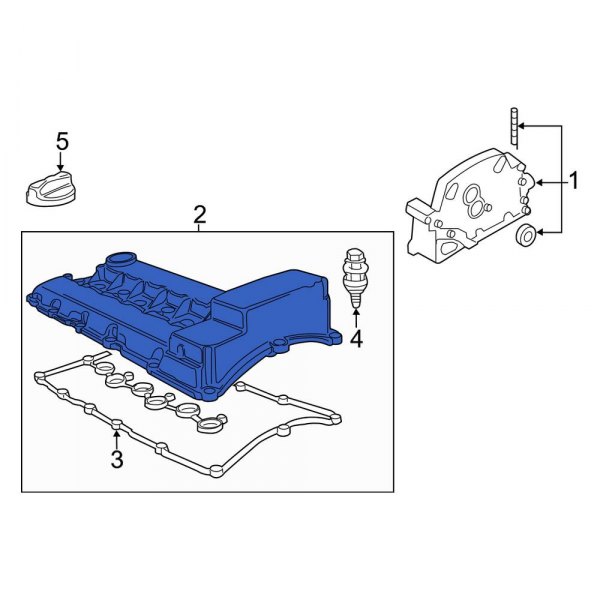 Porsche OE 95810513531 - Engine Valve Cover