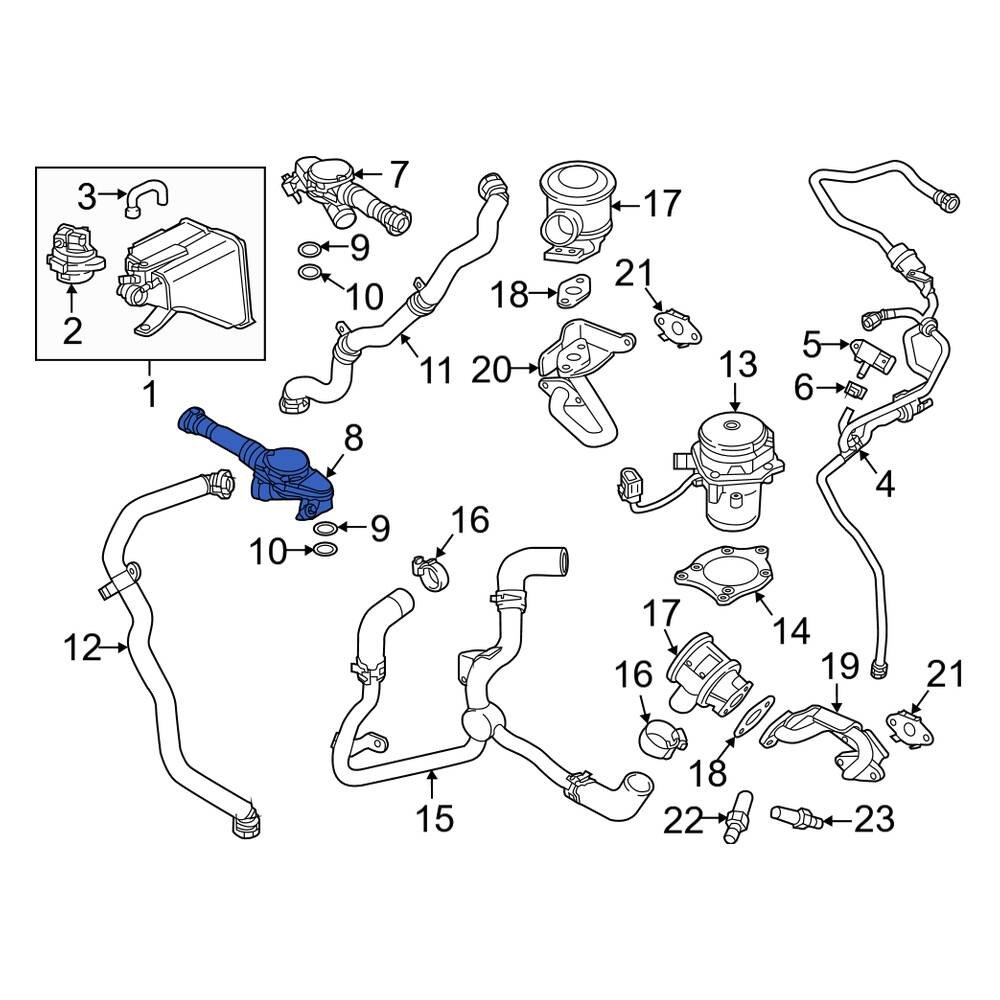 Porsche OE 94610723077 - Left Emission Check Valve