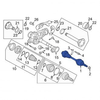 Porsche Cayenne OEM Driveline & Axle Parts | Hubs, CV-Joints — CARiD.com