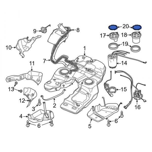 Porsche OE 95520162301 - Fuel Tank Lock Ring