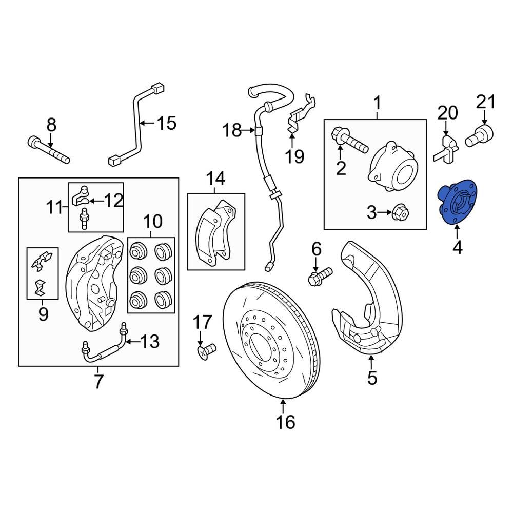 Porsche OE 95834160501 - Front Wheel Hub