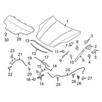 Porsche Cayenne Hood Release Cables & Handles — CARiD.com