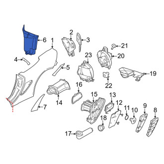 Porsche Boxster Inner Fenders | Wells, Liners, Shields — CARiD.com