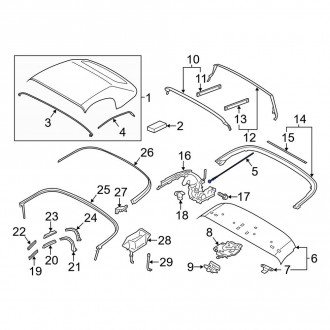 Porsche Boxster OEM Roofs & Parts | Panels, Drip Rails — CARiD.com