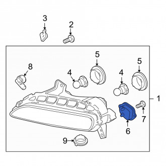 Porsche Panamera Headlight Components | Brackets, Adapters — CARiD.com