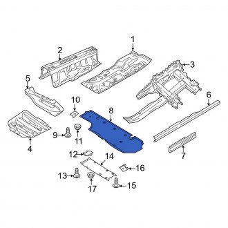 Porsche Panamera Underbody Covers | Splash Shields — CARiD.com