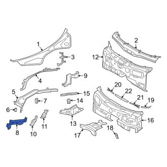 Porsche Panamera Cowl Panels & Parts | Vent Grills — CARiD.com