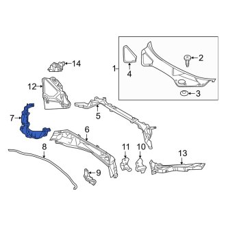 Porsche Panamera Cowl Panels & Parts | Vent Grills — CARiD.com