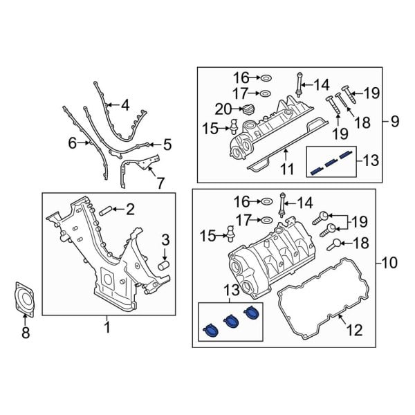 Porsche OE 94610593765 - Engine Valve Cover Washer Seal