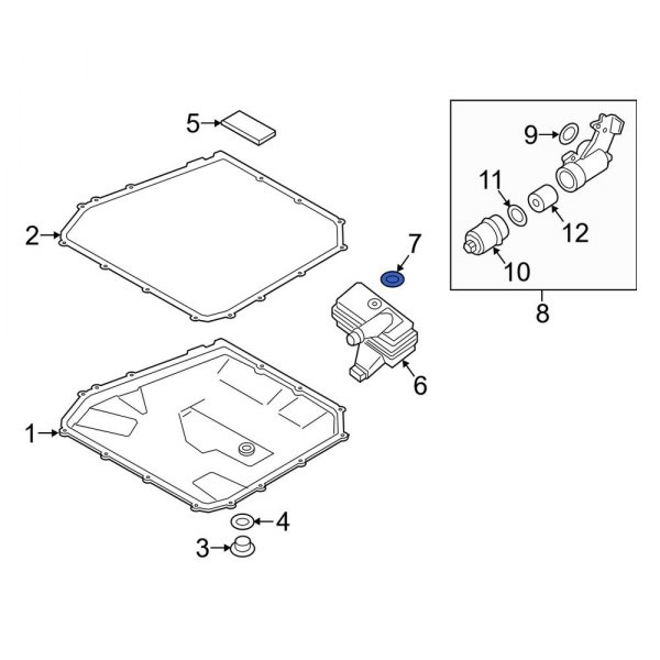 Porsche OE WHT003379 - Automatic Transmission Filter O-Ring