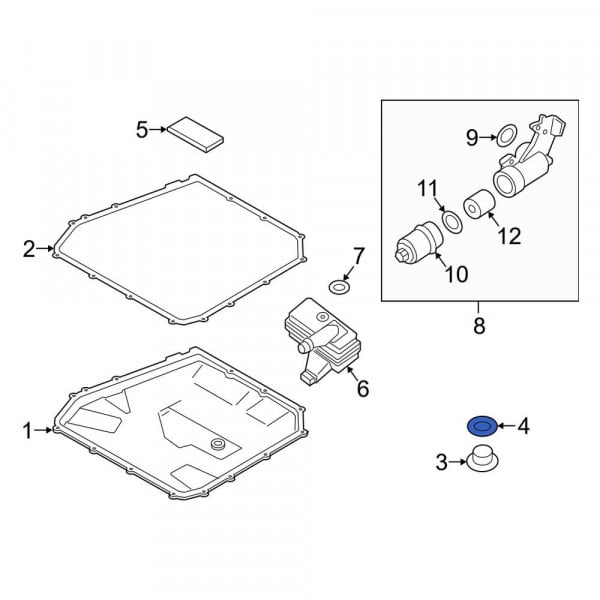 Porsche OE PAF013827 - Automatic Transmission Drain Plug Gasket