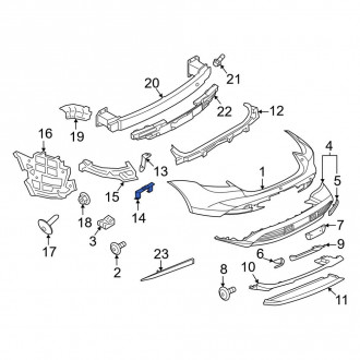 Porsche Taycan Bumper Brackets & Hardware | Front, Rear — CARiD.com