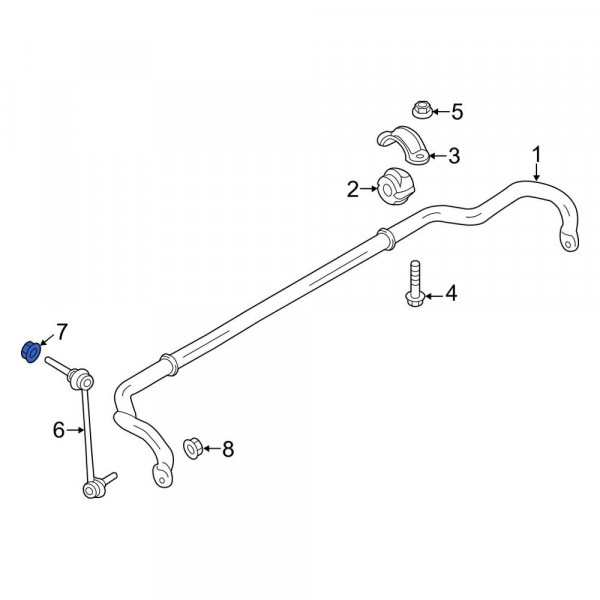 Porsche OE 99908444501 - Upper Suspension Stabilizer Bar Link Nut