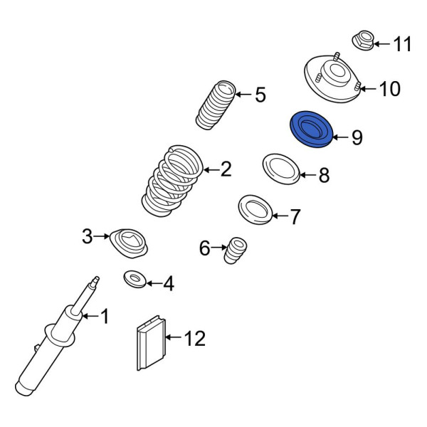 Porsche OE 99134350103 - Front Suspension Strut Bearing