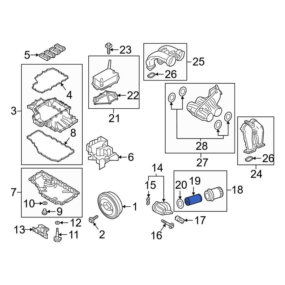 Porsche OE 0PC115466 - Engine Oil Filter Element
