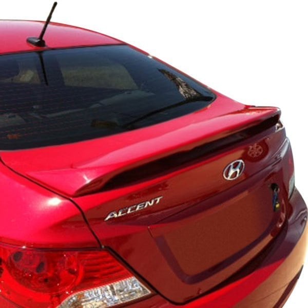 Pure® - Hyundai Accent Sedan 2012 Custom Style Fiberglass Rear Spoiler ...