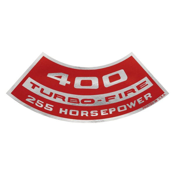 QRP® AC00133 - "400 Turbo-Fire 255HP" Turbo-Fire Decal