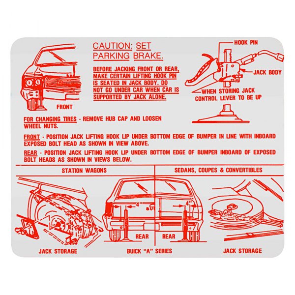 QRP® SDB0268 - Trunk Jack Instruction Decal