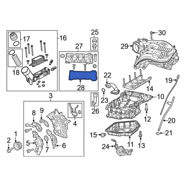 Ram OE 5184595AE - Right Engine Valve Cover Gasket