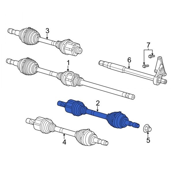 Ram OE 68159667AA - Front Left CV Axle Assembly