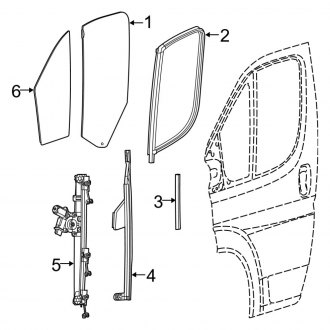 2022 Ram ProMaster OEM Glass - Windshields, Door Glass | CARiD