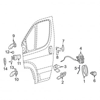 Ram ProMaster Door Locks + Components | CARiD