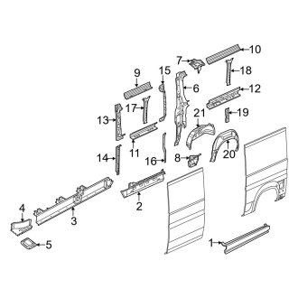 2023 Ram ProMaster Replacement Rocker Panels | CARiD