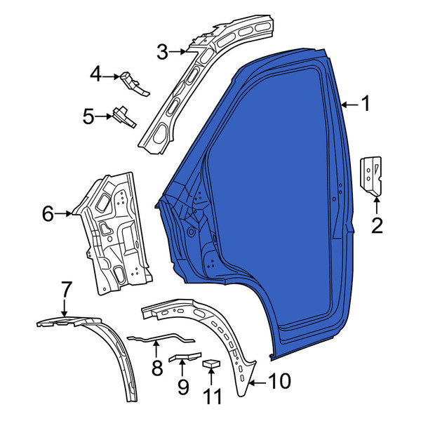 Ram OE 68506164AA - Front Left Uniside