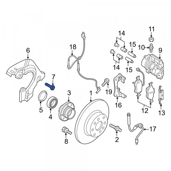 Ram OE 6106155AA - Brake Dust Shield Bolt