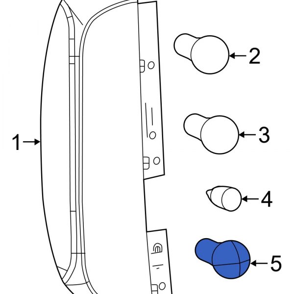 Ram OE 68641303AA - Rear Tail Light Bulb