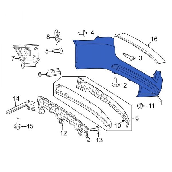 Ram OE 68125724AC - Rear Bumper Cover