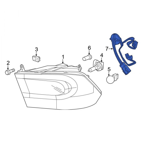 Ram OE 68193062AB - Front Headlight Wiring Harness