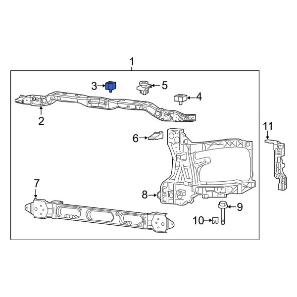 Ram OE 68217791AA - Front Inner Hood Stop Buffer