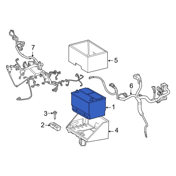 Ram OE BBH7F001AA - Vehicle Battery