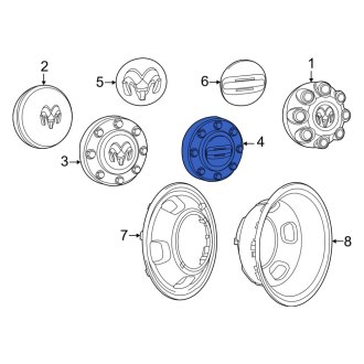 Ram 2500 OEM Wheel Center Caps | Emblems, Logos — CARiD.com