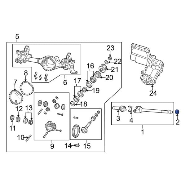 Ram OE 5086686AB - Front Drive Axle Shaft Seal