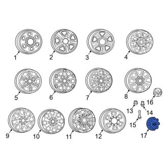 Ram 2500 OEM Wheel Center Caps - Emblems, Logos | CARiD