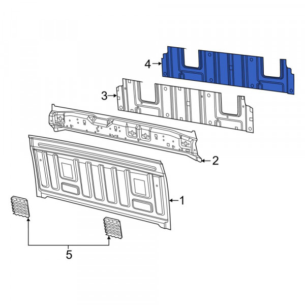 Ram OE 55372922AA - Rear Sound Absorber