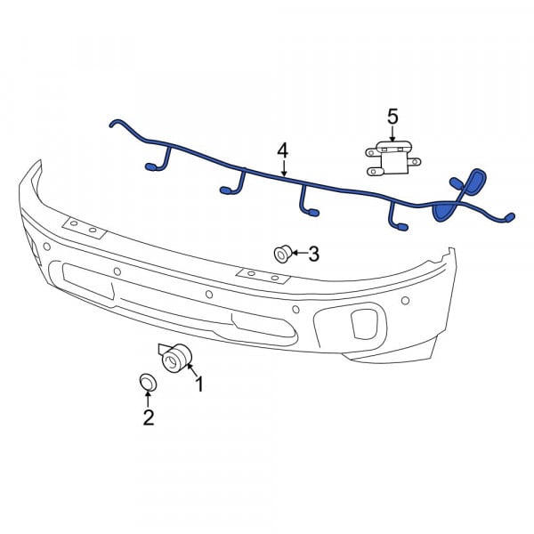 Ram OE 68646789AA - Rear Parking Aid System Wiring Harness