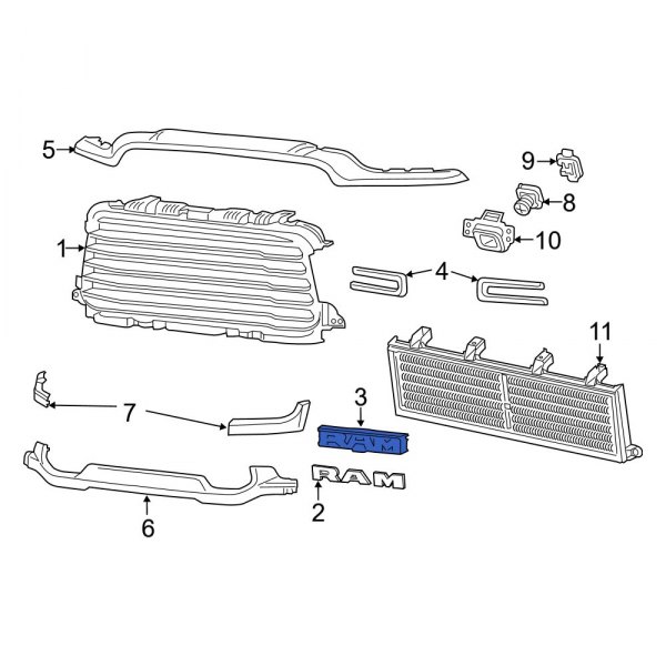 Ram OE 68358570AA - Front Grille Emblem